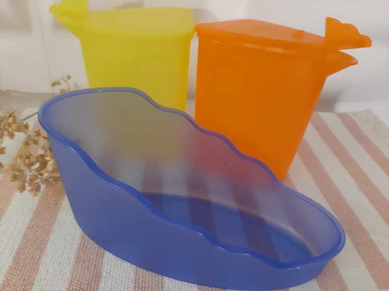 Tupperware Sugar Bowl and Milk Bowl Set, With Transport Stand, 1990 ...
