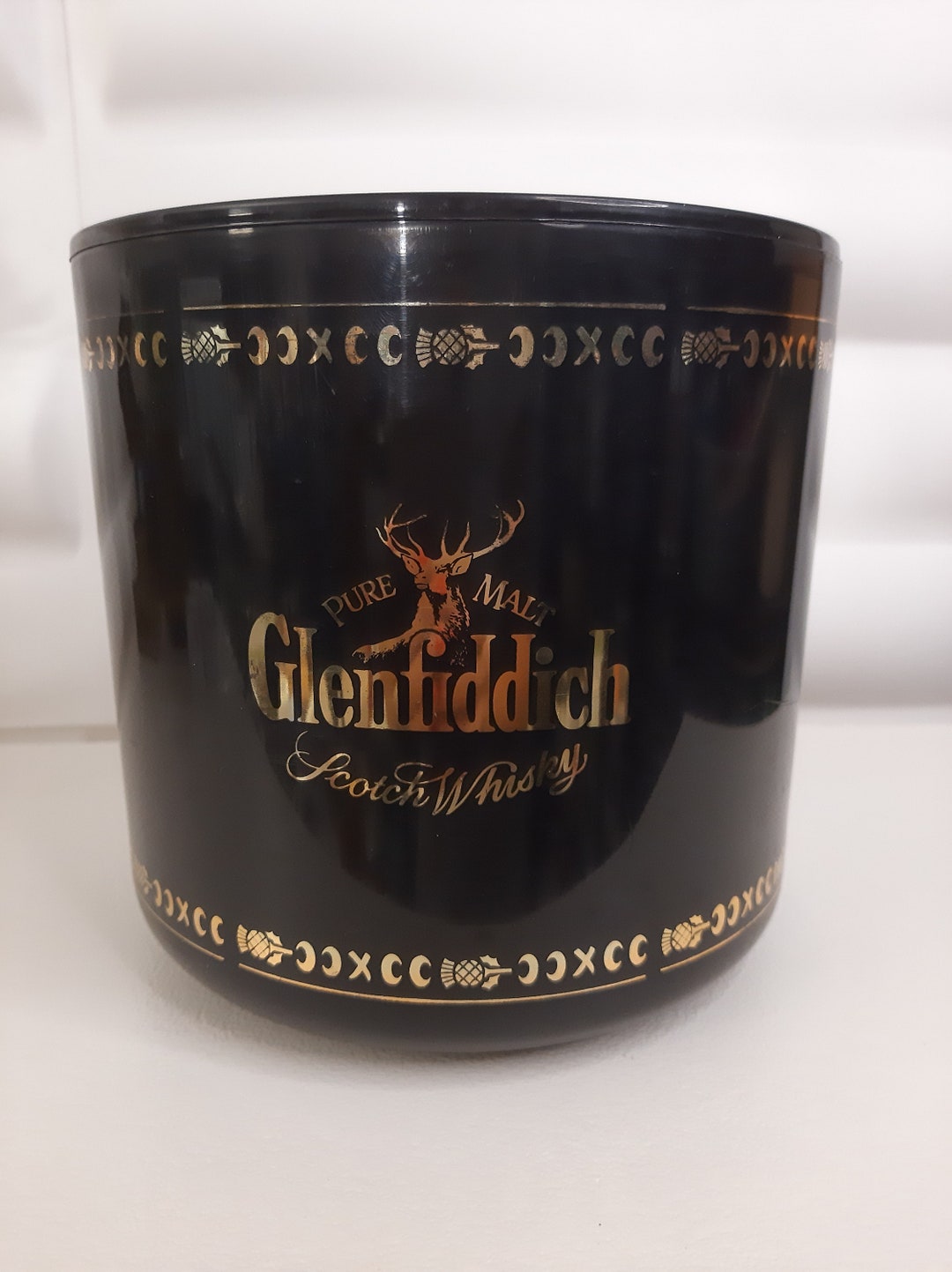 Glenfiddich Scotch Whiskey Ice Bucket Black With Gold - Etsy