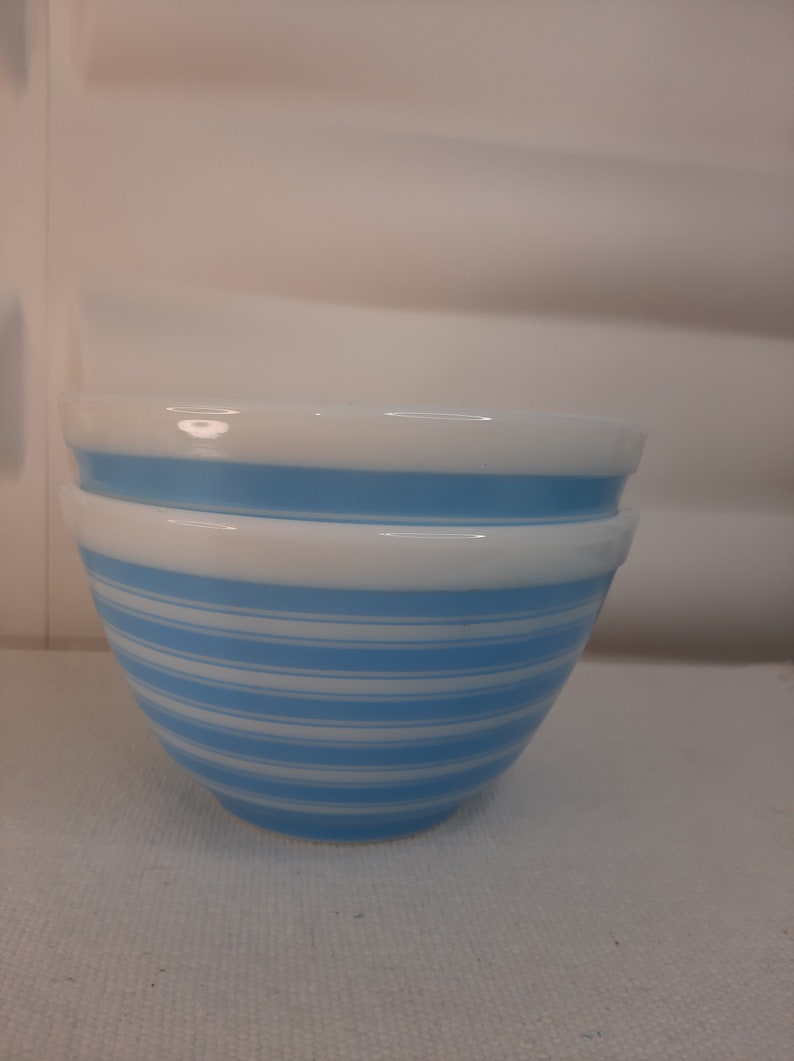 Pyrex Blue Striped Bowls, Rainbow Stripes Pattern, Nesting Bowl 401 ...