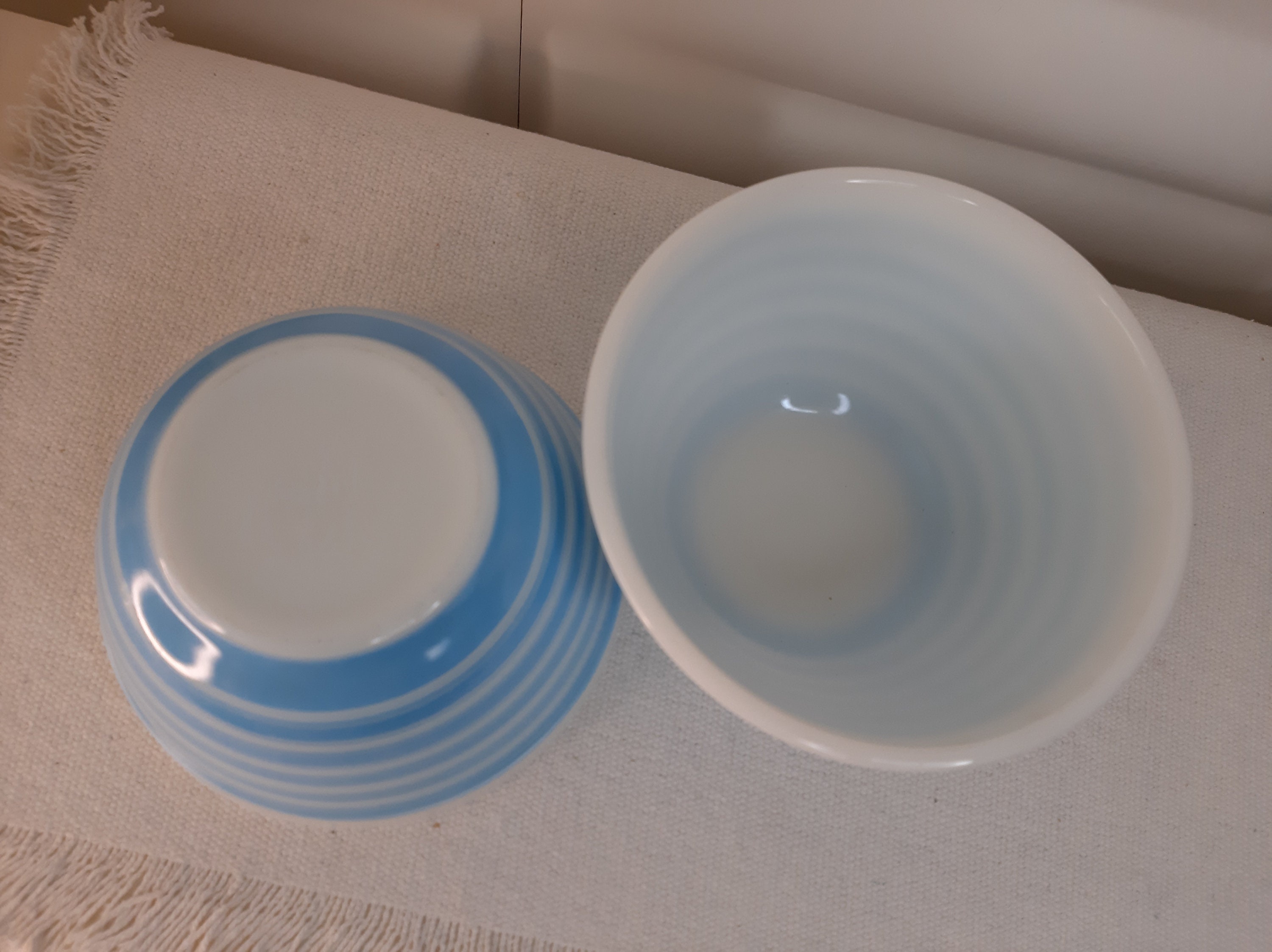 Blue Striped Pyrex Bowls, Rainbow Stripes Pattern, Nesting Bowl 401 ...