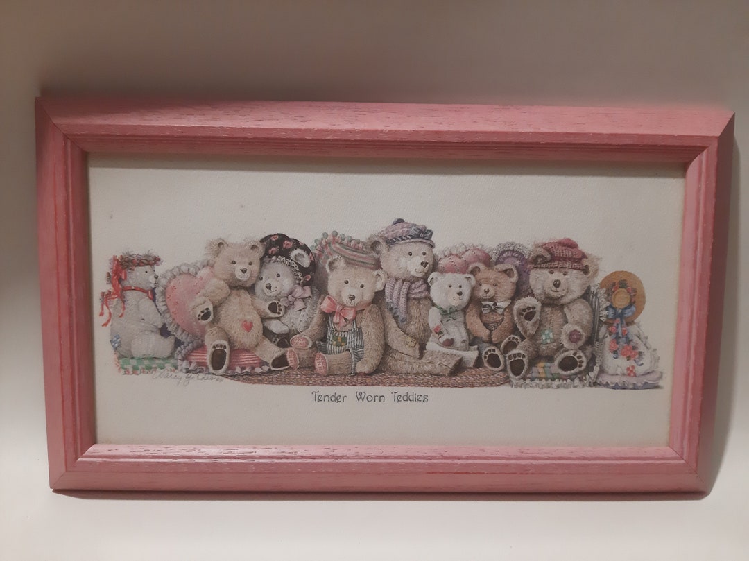 2 Teddy Bear Print Frames for Decorating a Child's Room. - Etsy
