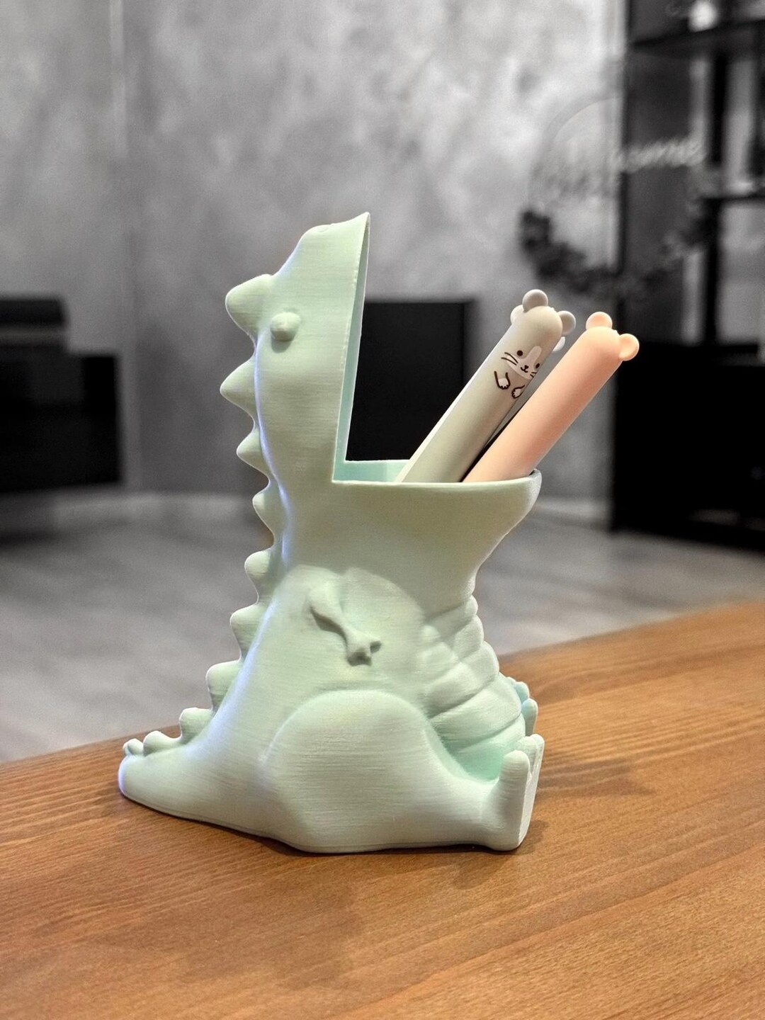 Chubby Dinosaur T-rex Dino Pencil Holder Stl File - Etsy