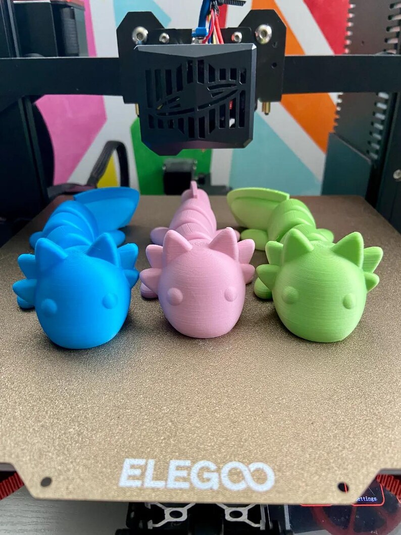 Articulated Axoltol Tadpole, .STL File for 3d Printing, Art Toy, Cute ...