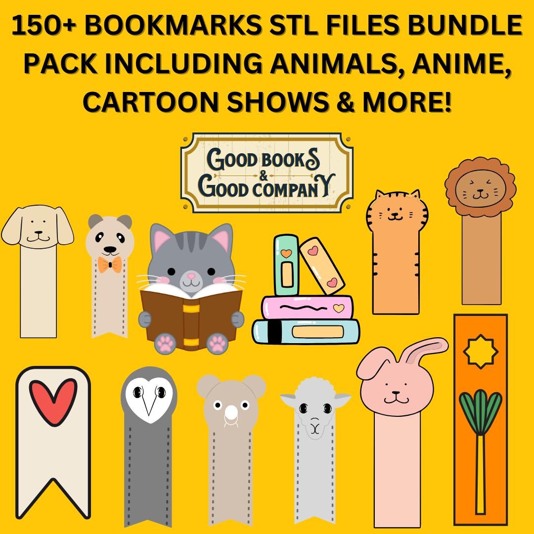 Mega 150 Plus Bookmarks Stl Files Bundle Pack for 3d Printing Includes ...