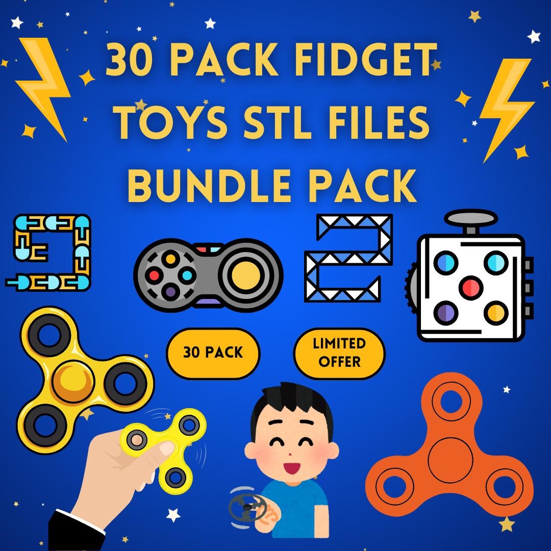 30 PACK FIDGET Toys STL Files Bundle Pack for 3d Printing 3mf Files ...
