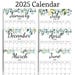 2025 Digital Calendar Leaf Eucalyptus Calendar Greenery Printable ...