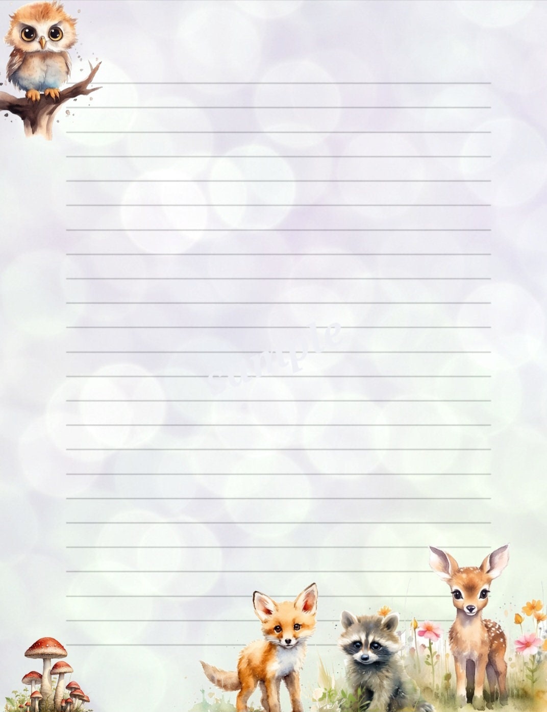 Large Set Stationery Pages Writing Paper Notebook Paper - Etsy