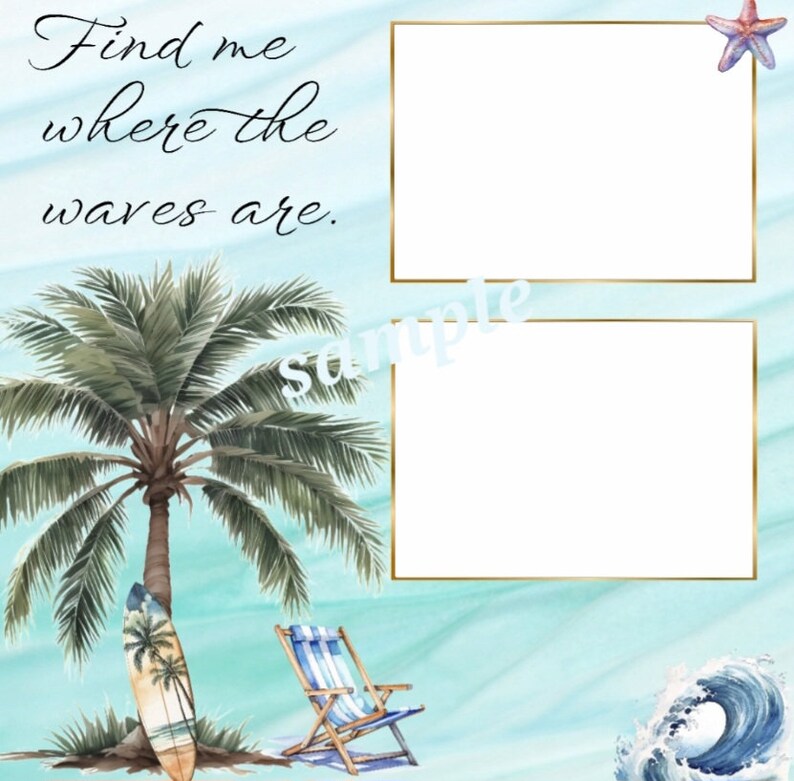 Scrapbook Template Pages Summer Vacation Beach Premade Scrapbook Pages ...