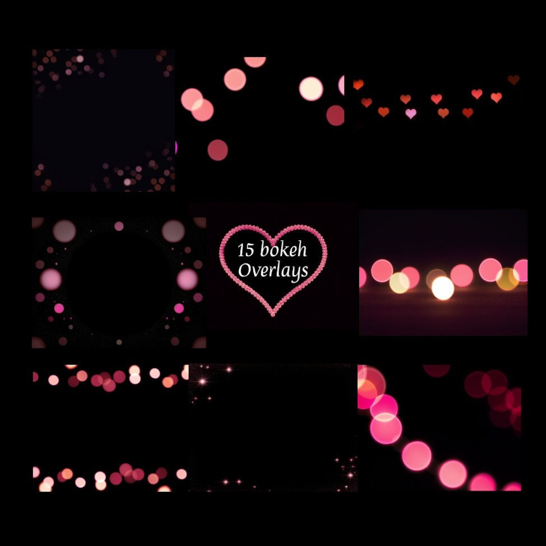 Heart Bokeh Valentine Border Overlays Love Photo Frame Overlay Romance ...