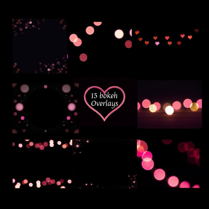 Heart Bokeh Valentine Border Overlays Love Photo Frame Overlay Romance ...