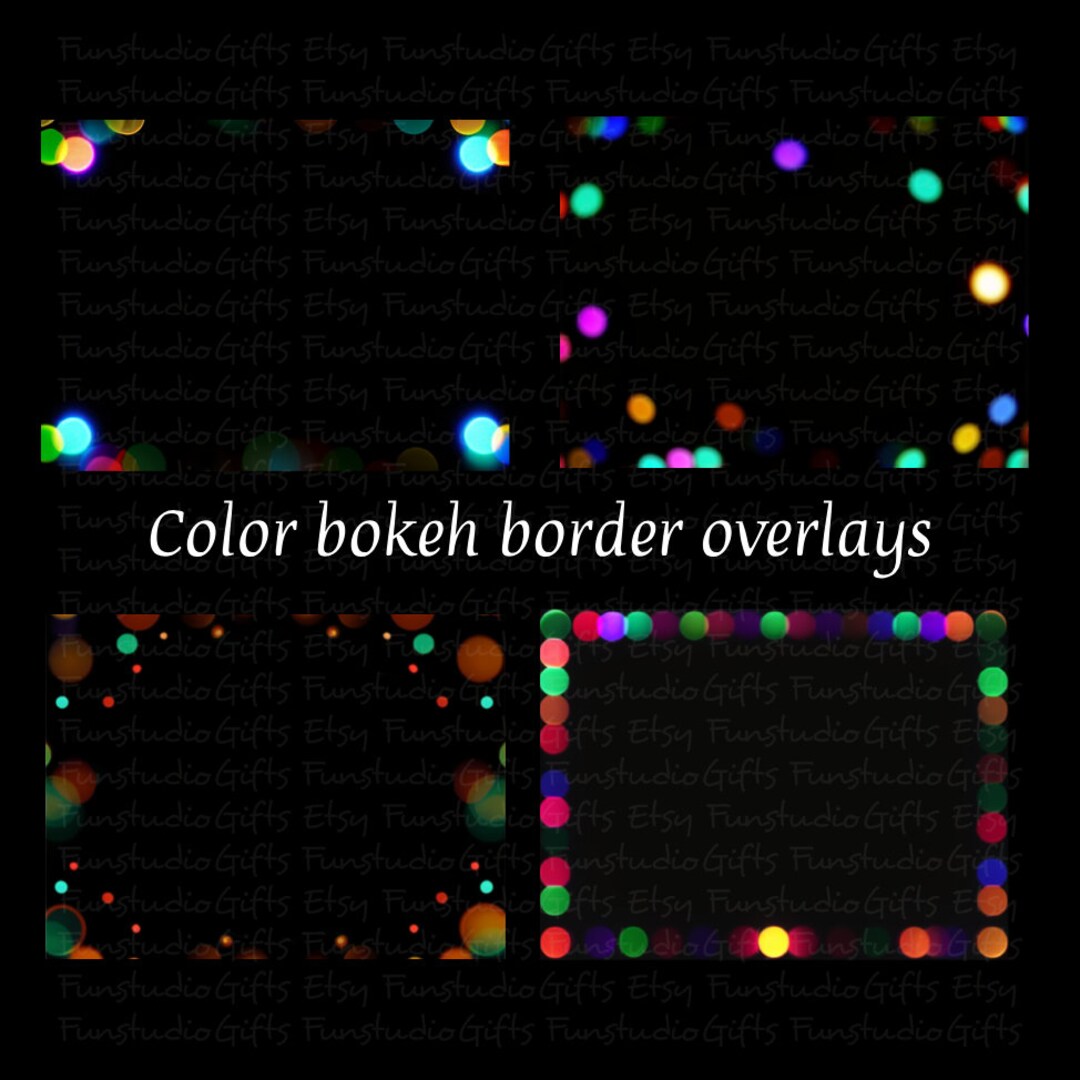 17 Colorful Bokeh Rectangle Photo Overlays Christmas Overlays Filter ...