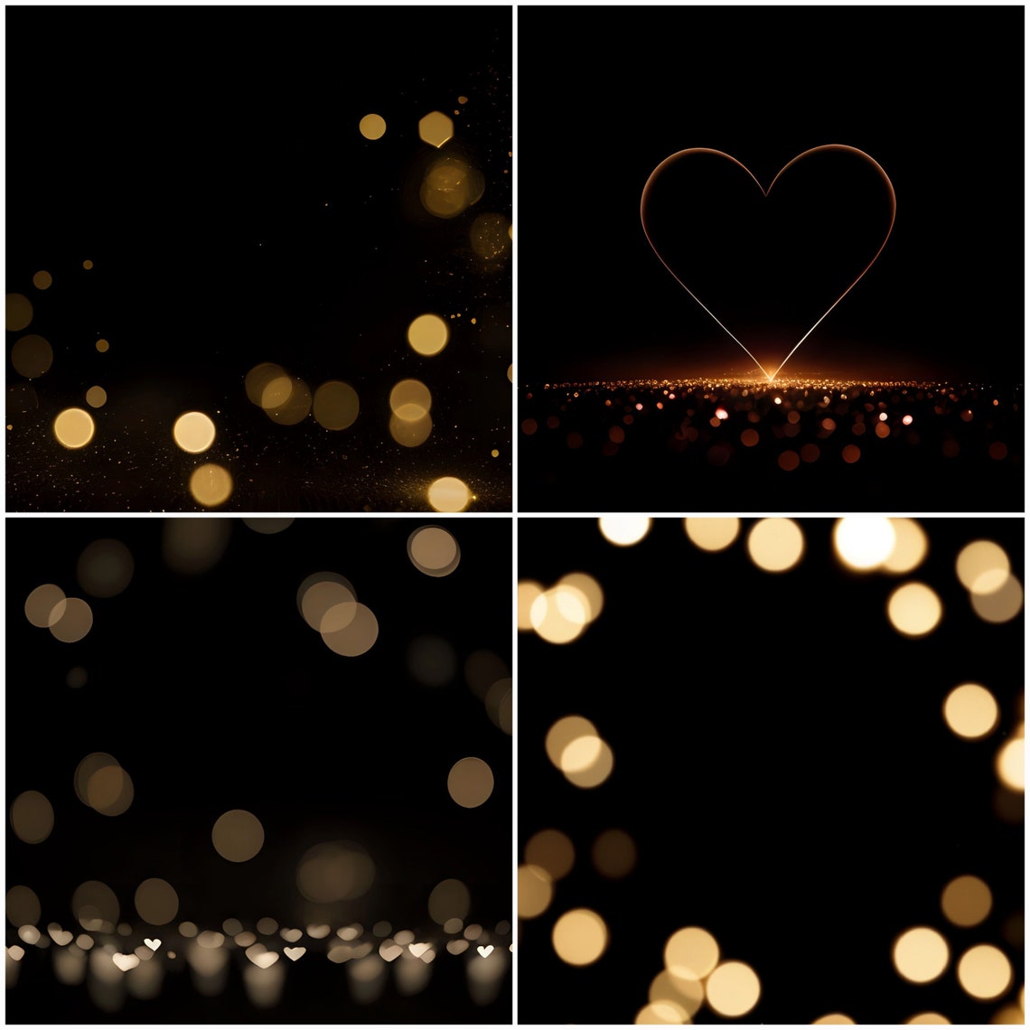 12 Bokeh Border Overlays Gold Overlays Bokeh Filter Wedding Overlay Bokeh Party Holiday Bokeh ...