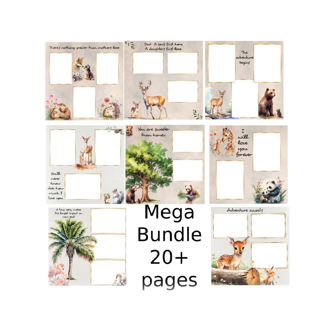 Mega Scrapbook/ Photobook Bundle Photobook Layouts Premade - Etsy
