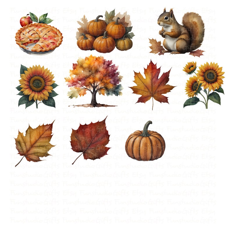 Fall Clipart Autumn Clipart Fall Frames Leaves and Pumpkin - Etsy