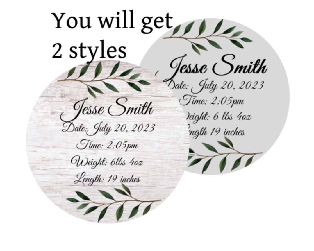 Digital Baby Announcement Sign Hospital Sign Birth Stats Instant ...