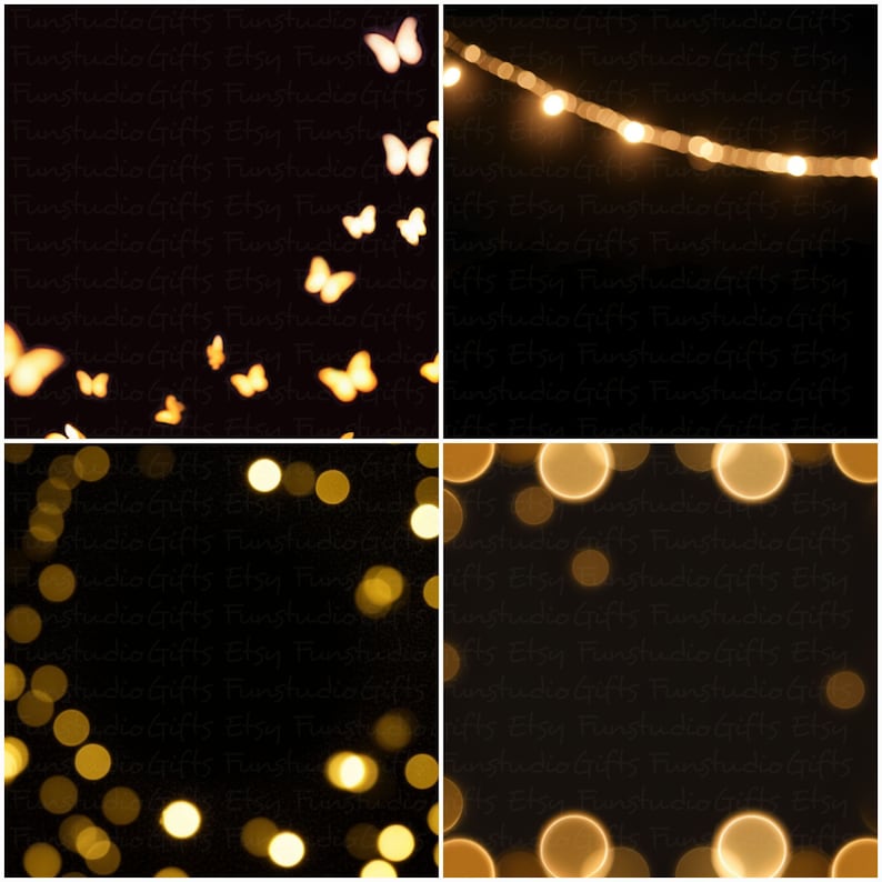 12 Bokeh Border Overlays Gold Overlays Gold Bokeh Filter Wedding ...