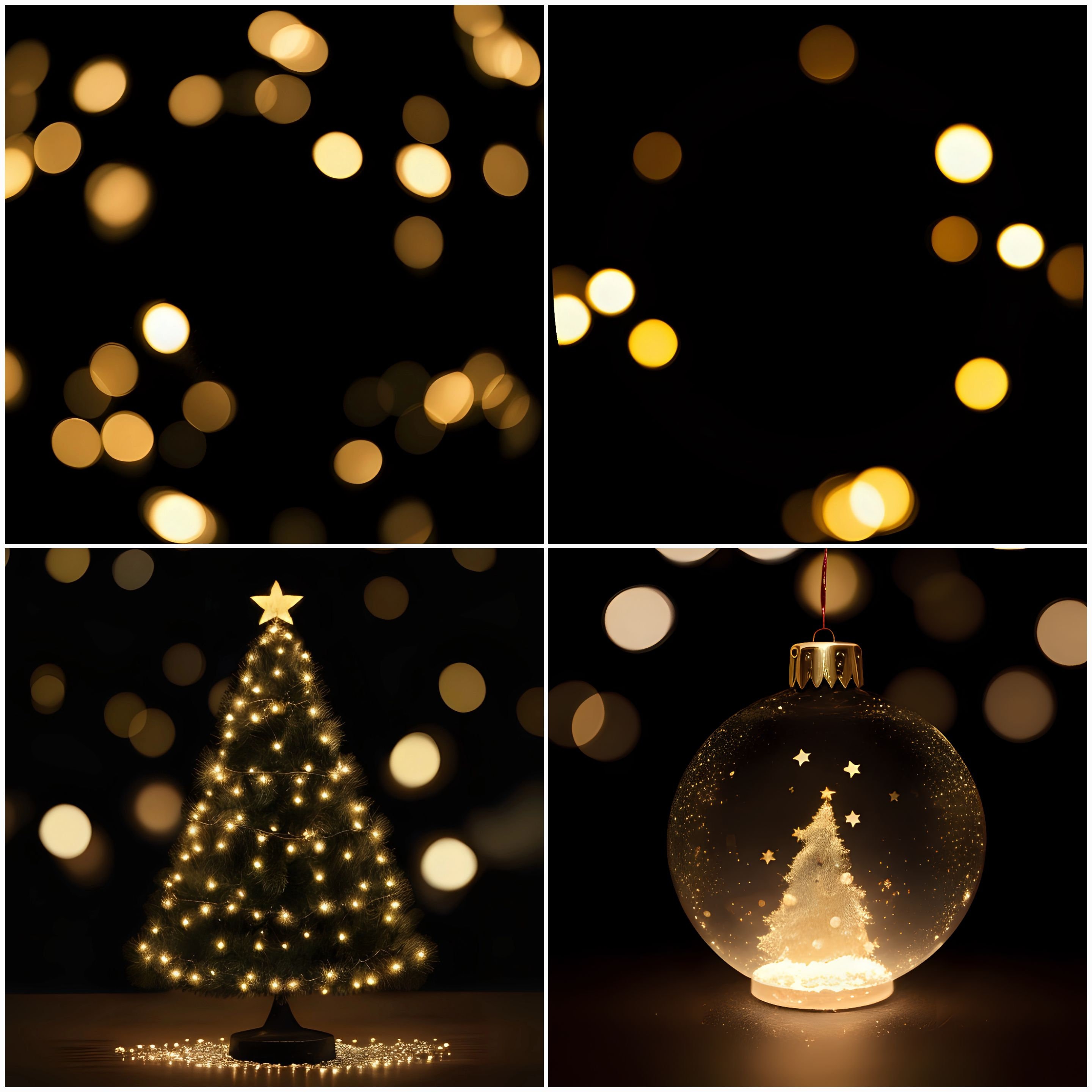 Bokeh Overlays Christmas Overlays Gold Bokeh Reindeer Filter - Etsy