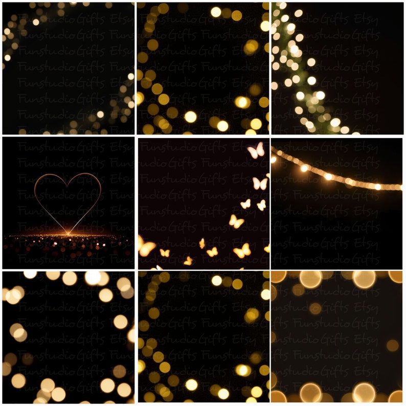 Over 90 Overlays Bokeh Wedding Party Bokeh Holiday Bokeh Frames Butterfly Overlay String Light ...
