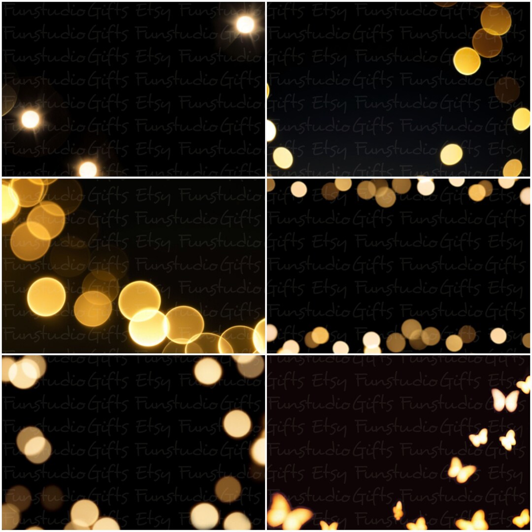12 Rectangular Bokeh Border Overlays Gold Bokeh Filter Wedding Bokeh ...