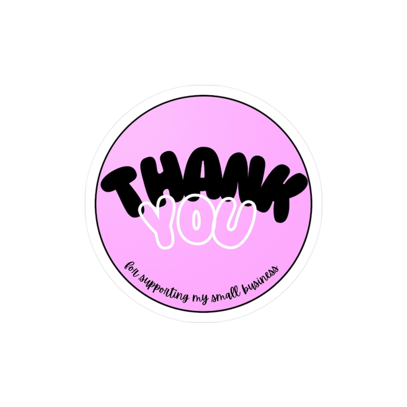 Small Business Supporter Stickers Kiss-cut Vinyl Decals, Thank You ...