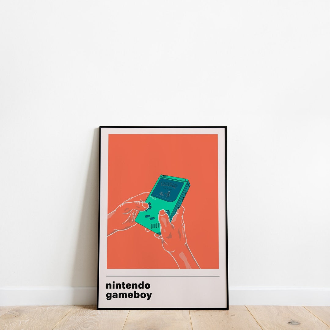 Gameboy Polaroid Print Hand Drawn Gameboy Poster Minimalist - Etsy