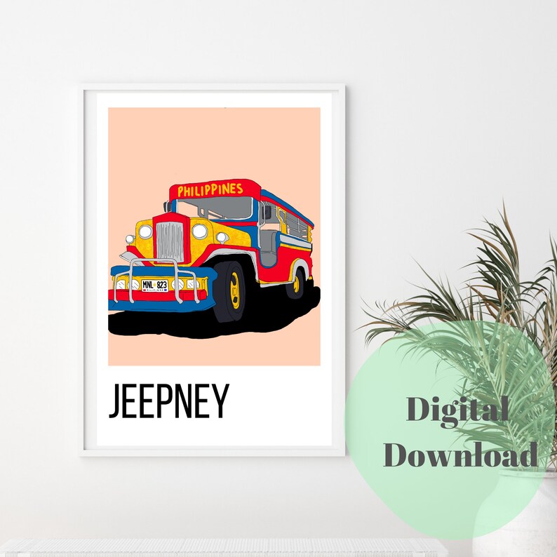 Jeepney Filipino Art Print Philippines Wall Art Print - Etsy
