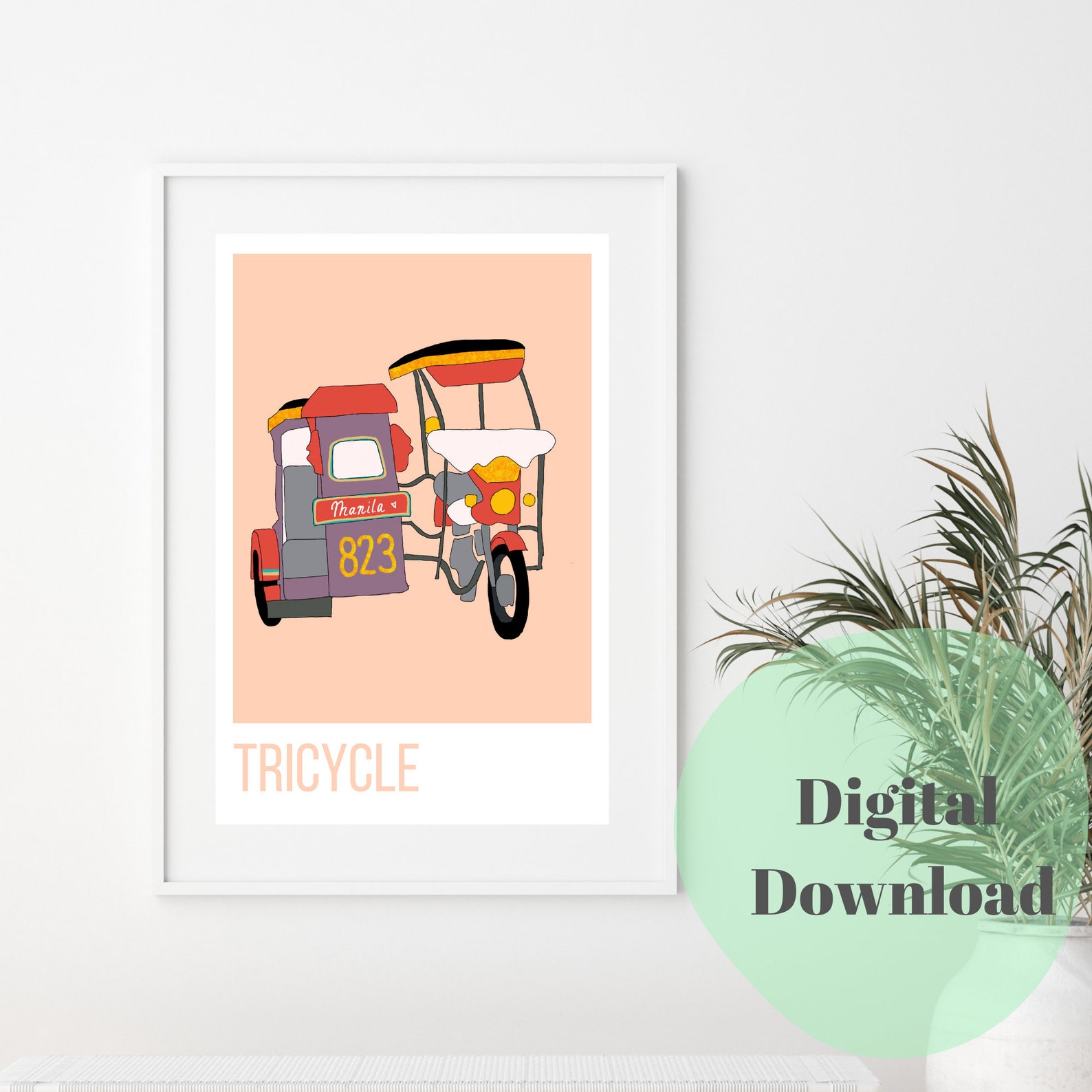Tricycle Pinoy Tricycle Filipino Art Colorful Wall Decor Pinoy Culture ...