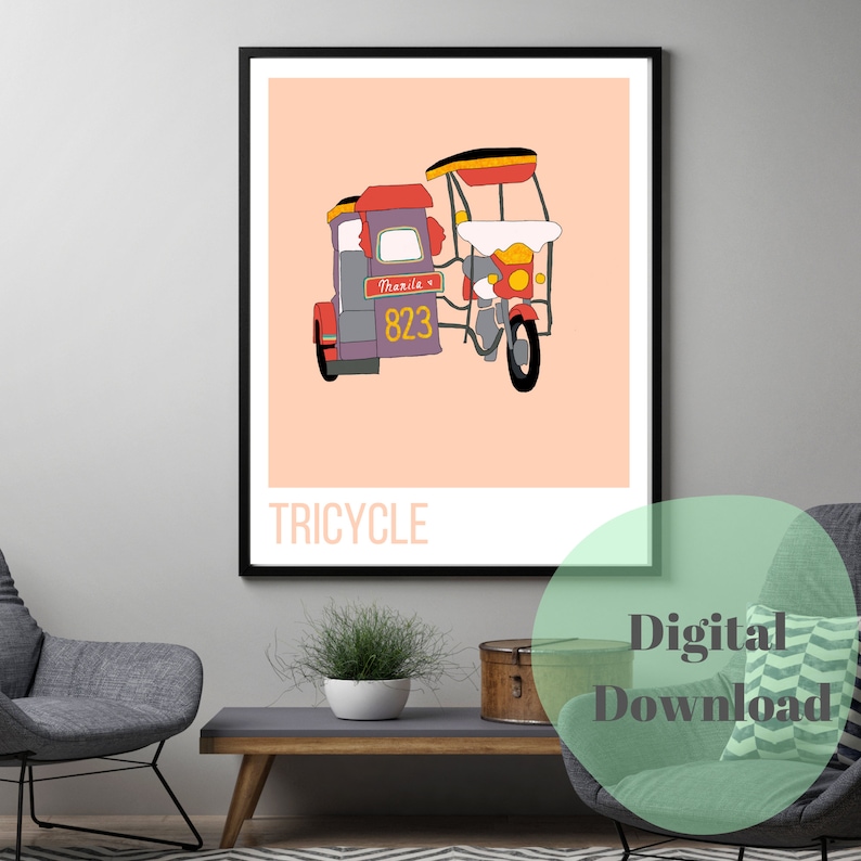Tricycle Pinoy Tricycle Filipino Art Colorful Wall Decor Pinoy Culture ...