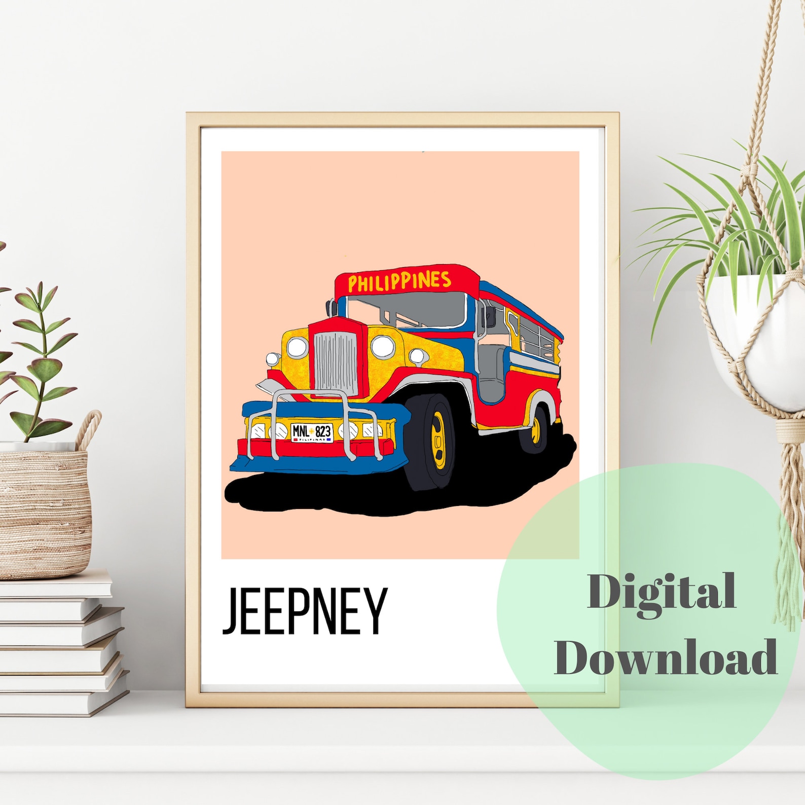 Jeepney Filipino Art Print Philippines Wall Art Print Digital Download ...