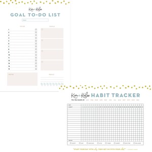 Printable Daily Checklist & Habit Tracker - 2 Printable Planners PDF - Etsy