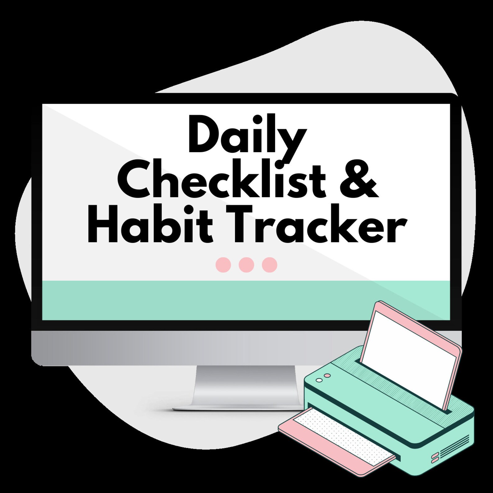 Printable Daily Checklist & Habit Tracker - 2 Printable Planners PDF - Etsy