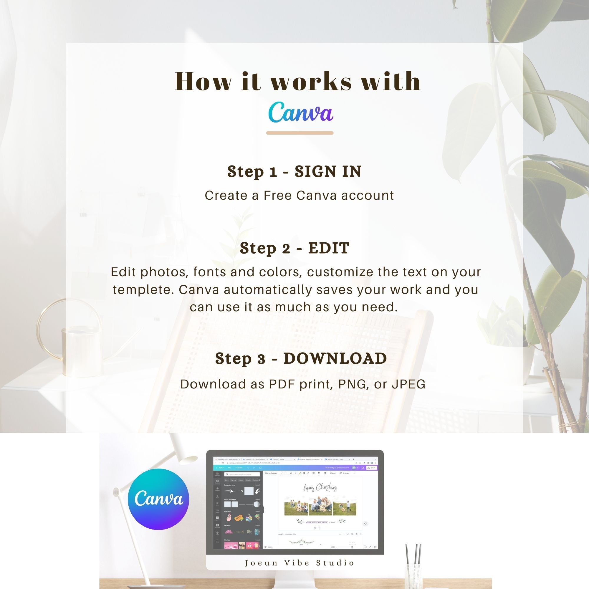 Printable Christmas Card Using Canva Editable Christmas Card - Etsy