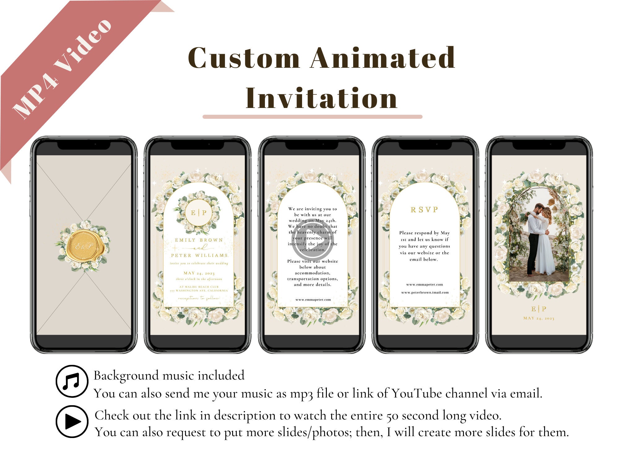 Animated Video Wedding Invitation Electronic Wedding Invitation Wedding ...