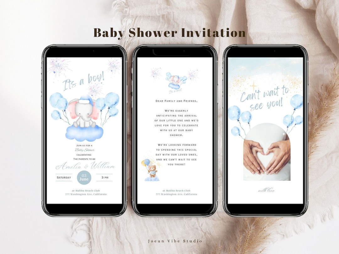 Custom Animated Baby Shower Invitation, Video Baby Shower Invitation ...