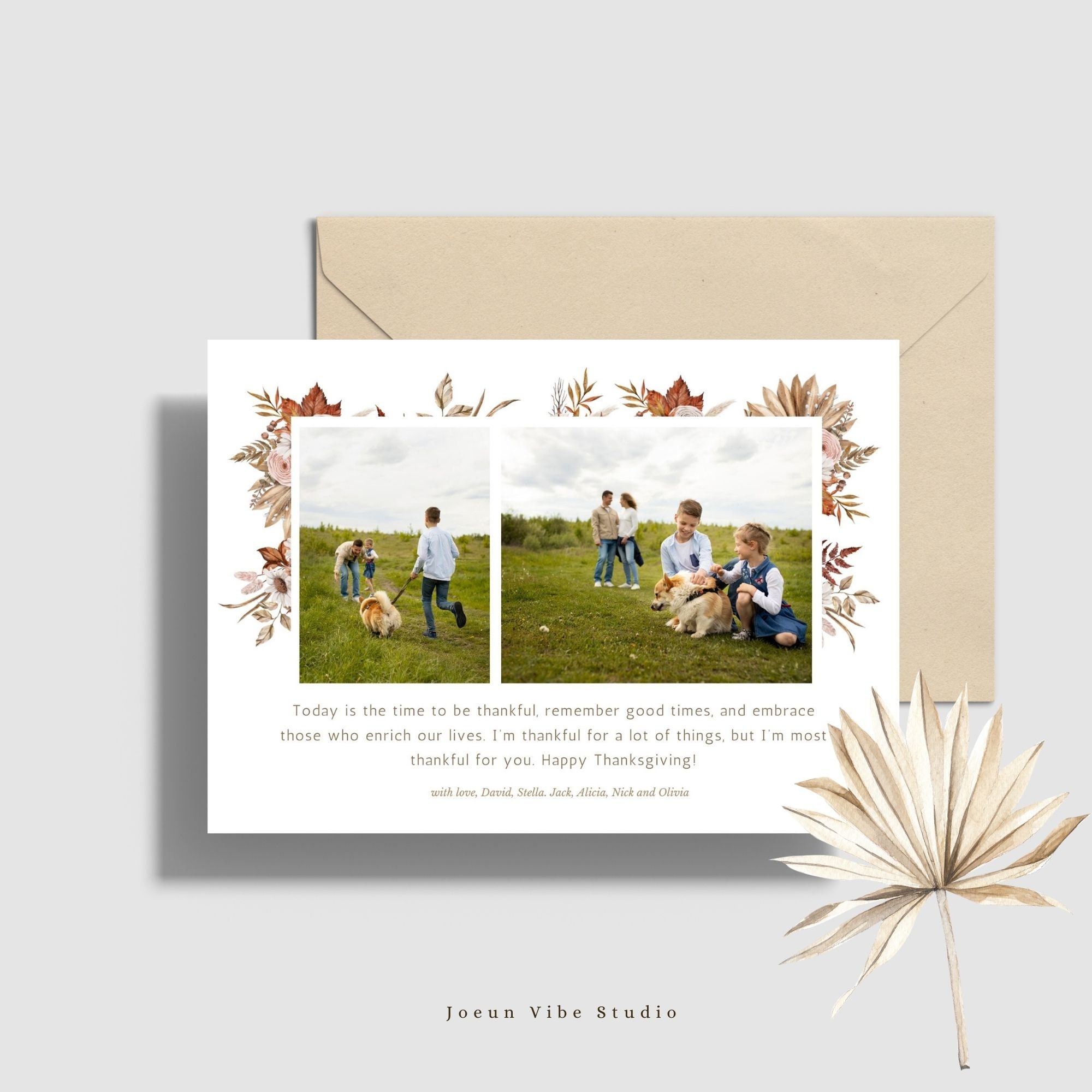 Editable Thanksgiving Canva Card Template, Thanksgiving Printable Photo ...