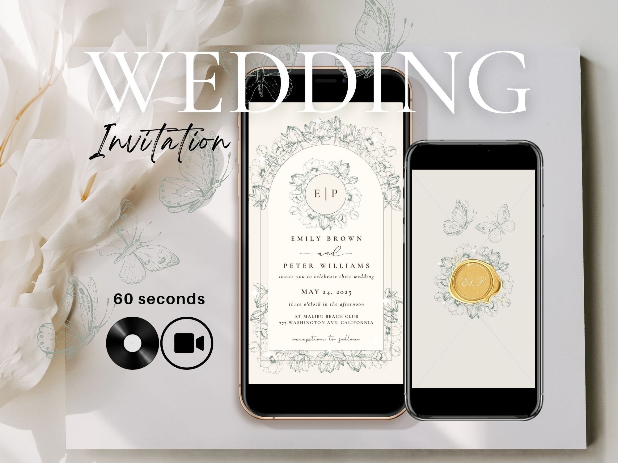 Custom Video Wedding Invitation, Animated Video Wedding Invitation ...