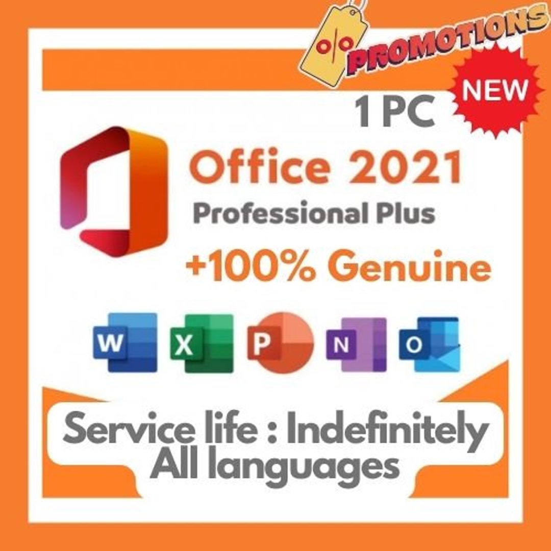 Microsoft Office 2021 Key 1 PC ONLINE Activation 100% for - Etsy