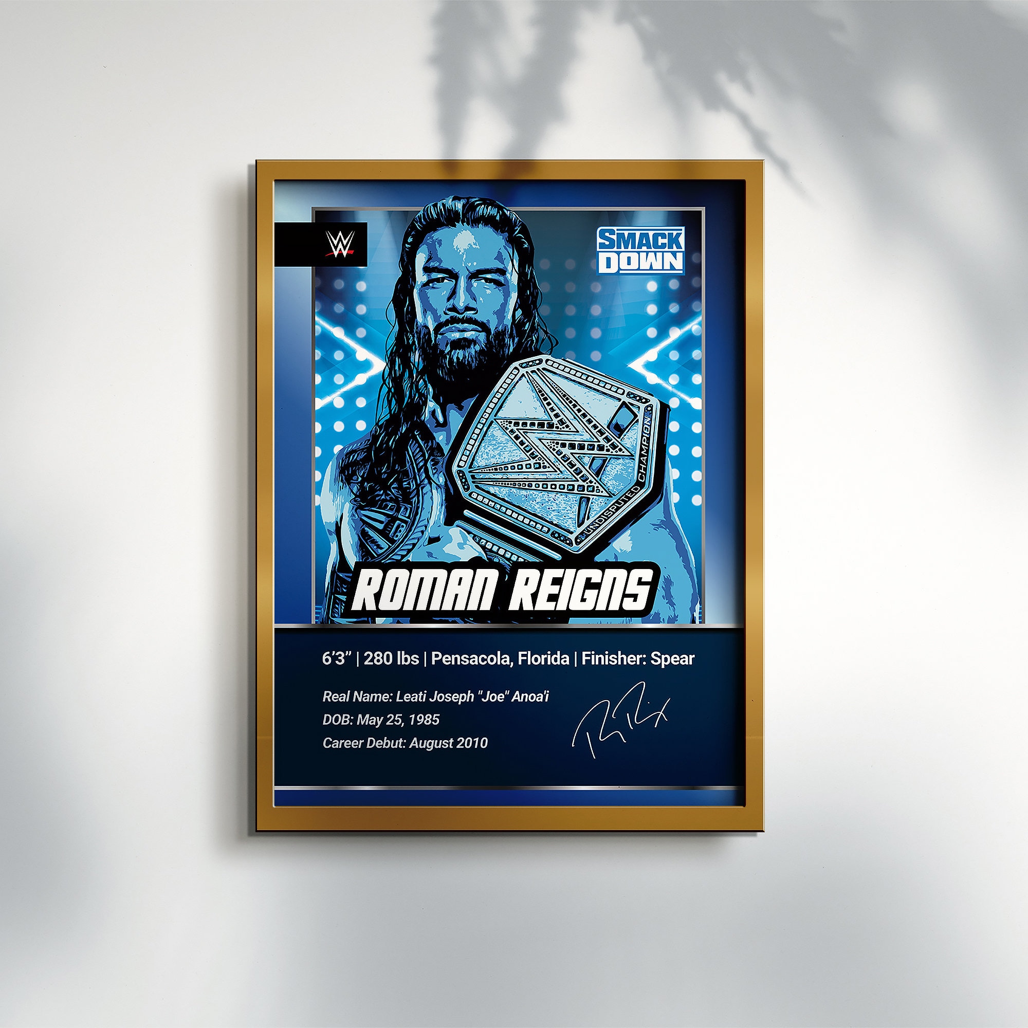 Roman Reigns Poster - Wrestling Trading Card Series - WWE - Etsy UK