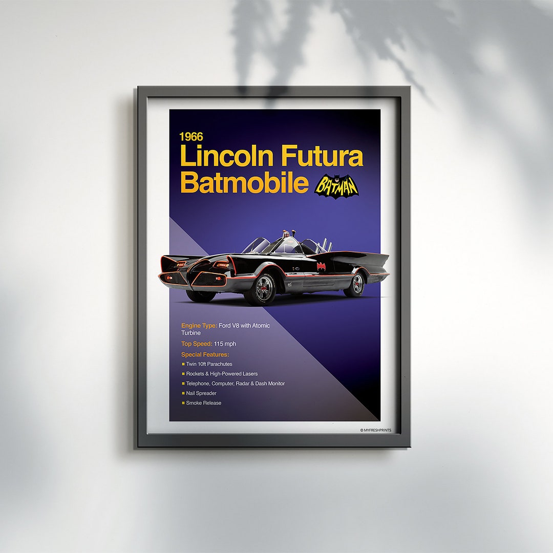 1966 Lincoln Futura Batmobile Poster - Etsy