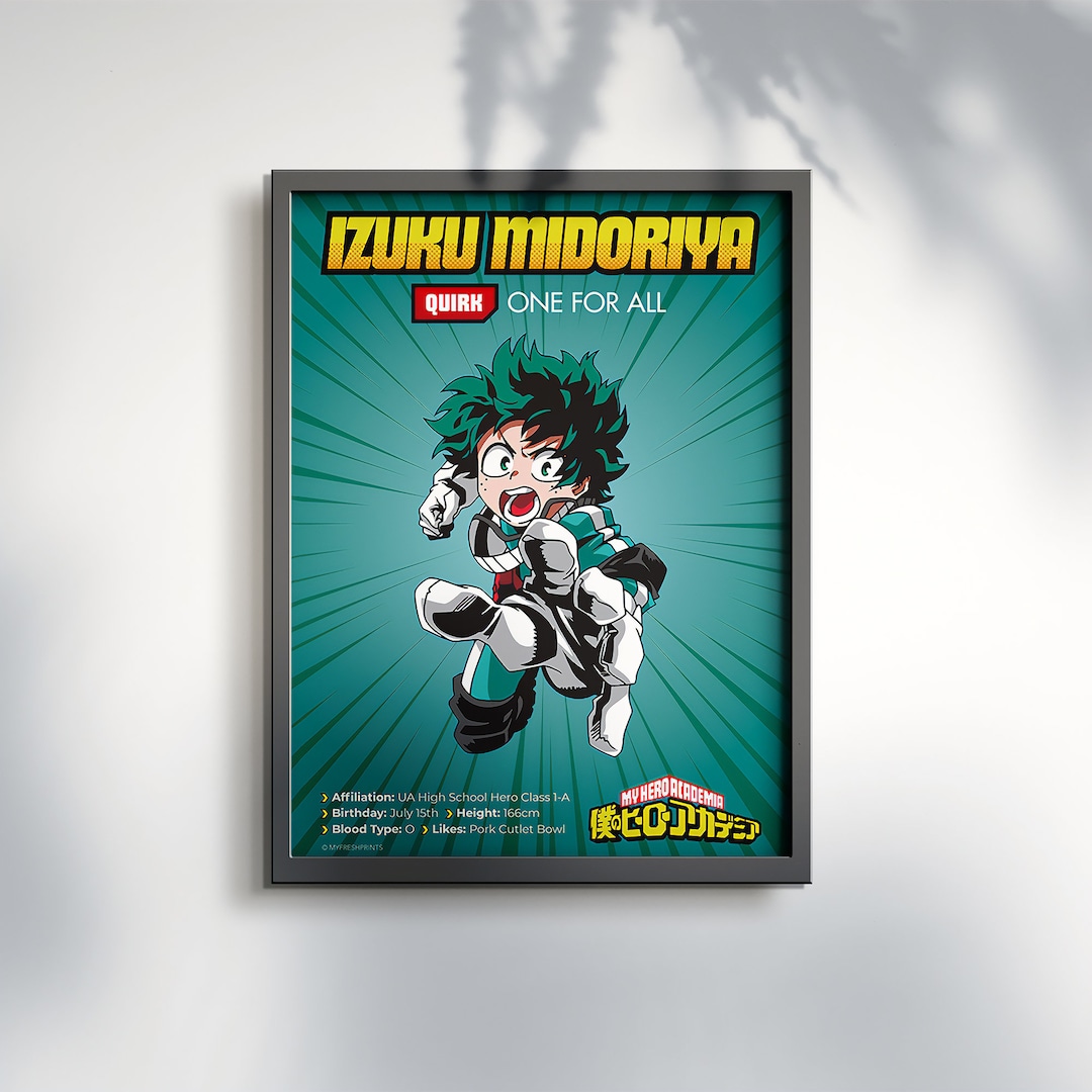 Izuku Midoriya Poster - My Hero Academia - MHA Series - Etsy