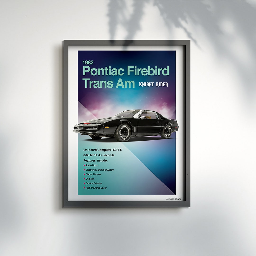 1982 Pontiac Firebird Trans Am - Knight Rider Poster - Etsy