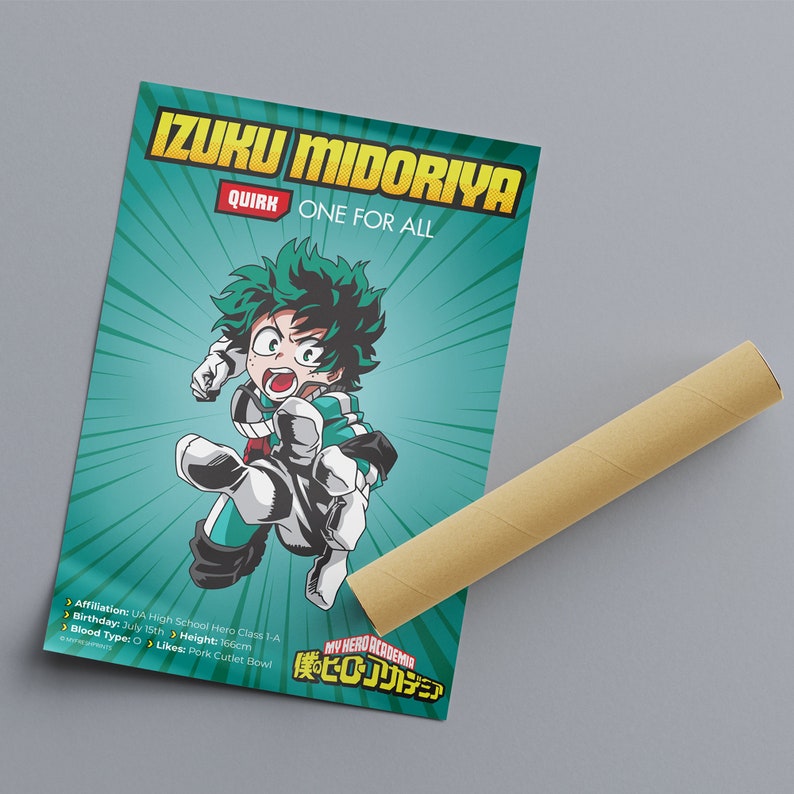 Izuku Midoriya Poster My Hero Academia MHA Series - Etsy UK