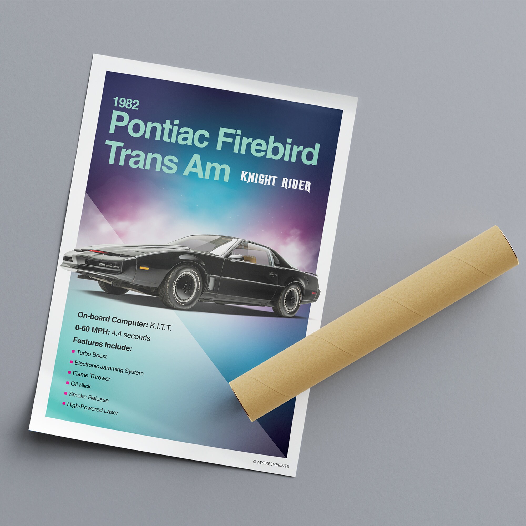1982 Pontiac Firebird Trans Am Knight Rider Poster - Etsy