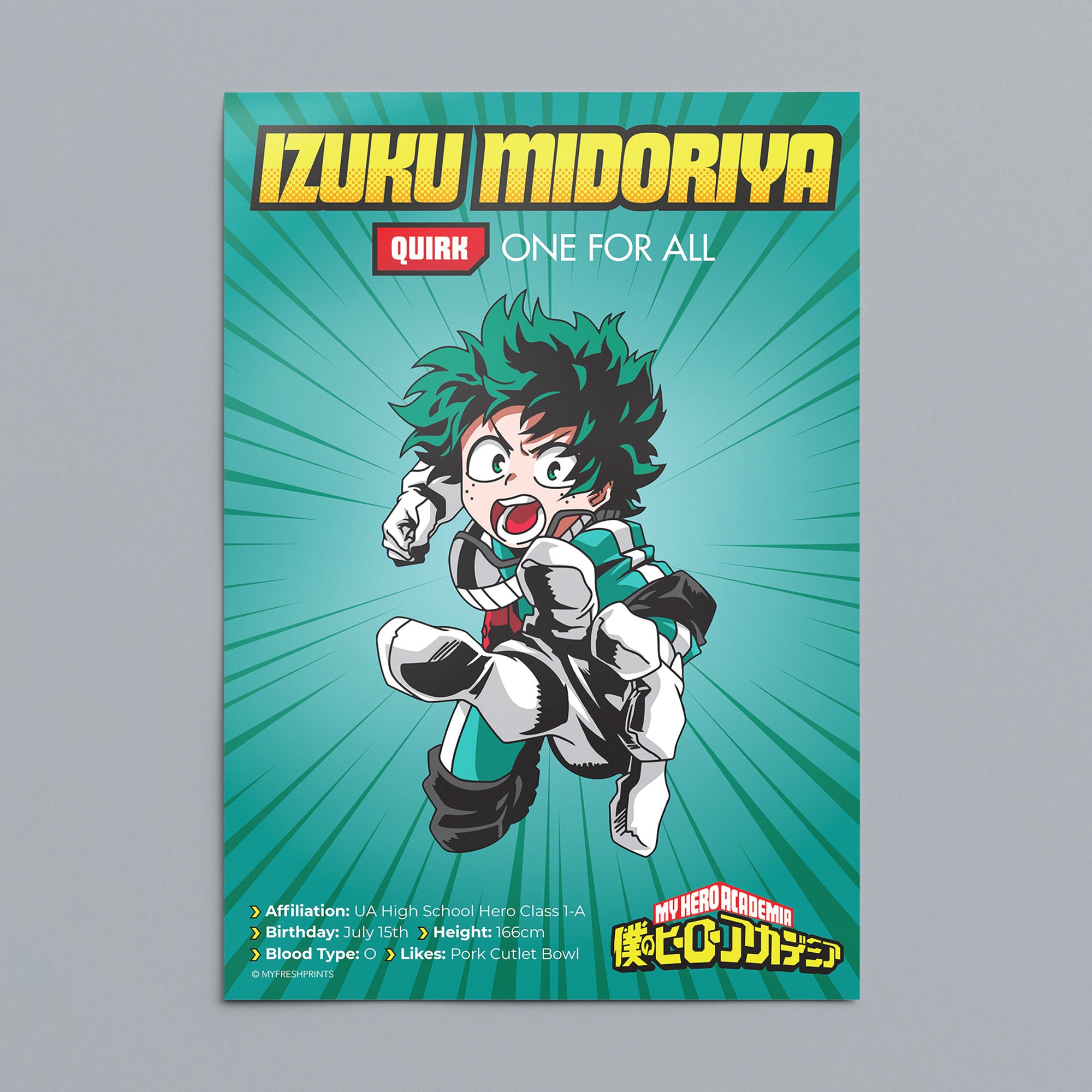 Izuku Midoriya Poster My Hero Academia MHA Series - Etsy