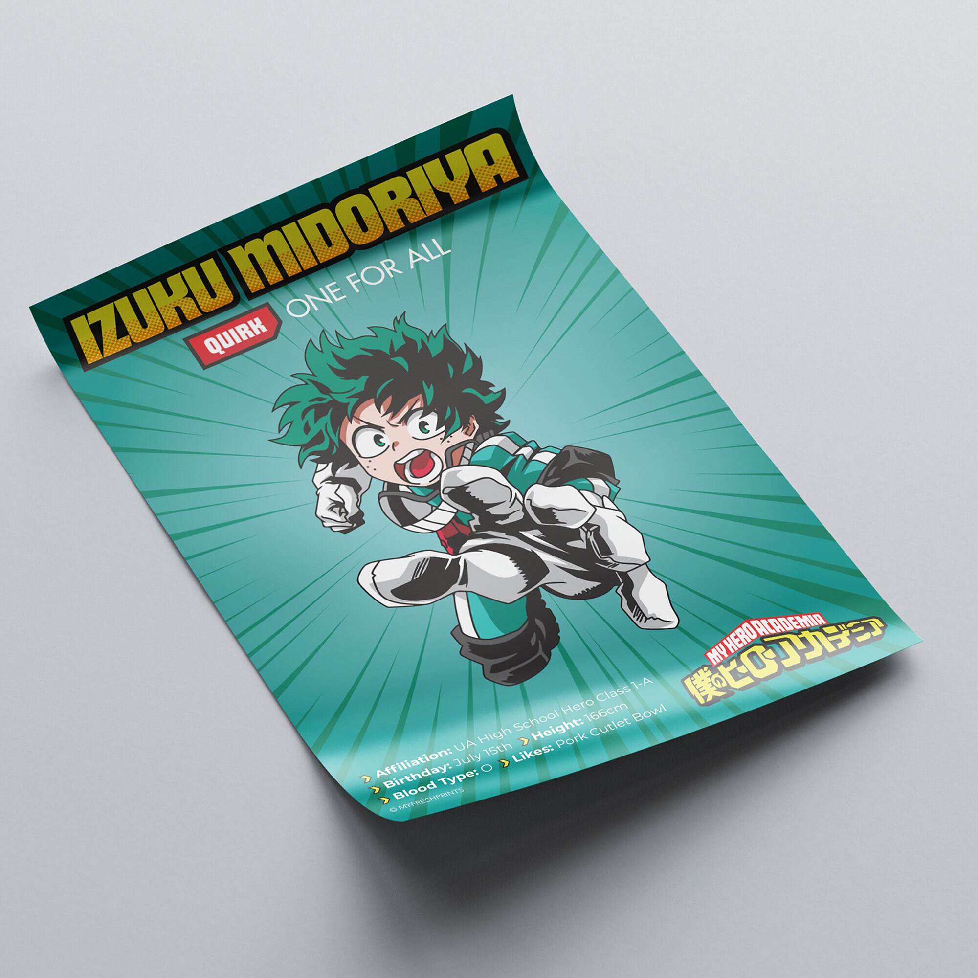 Izuku Midoriya Poster My Hero Academia MHA Series - Etsy