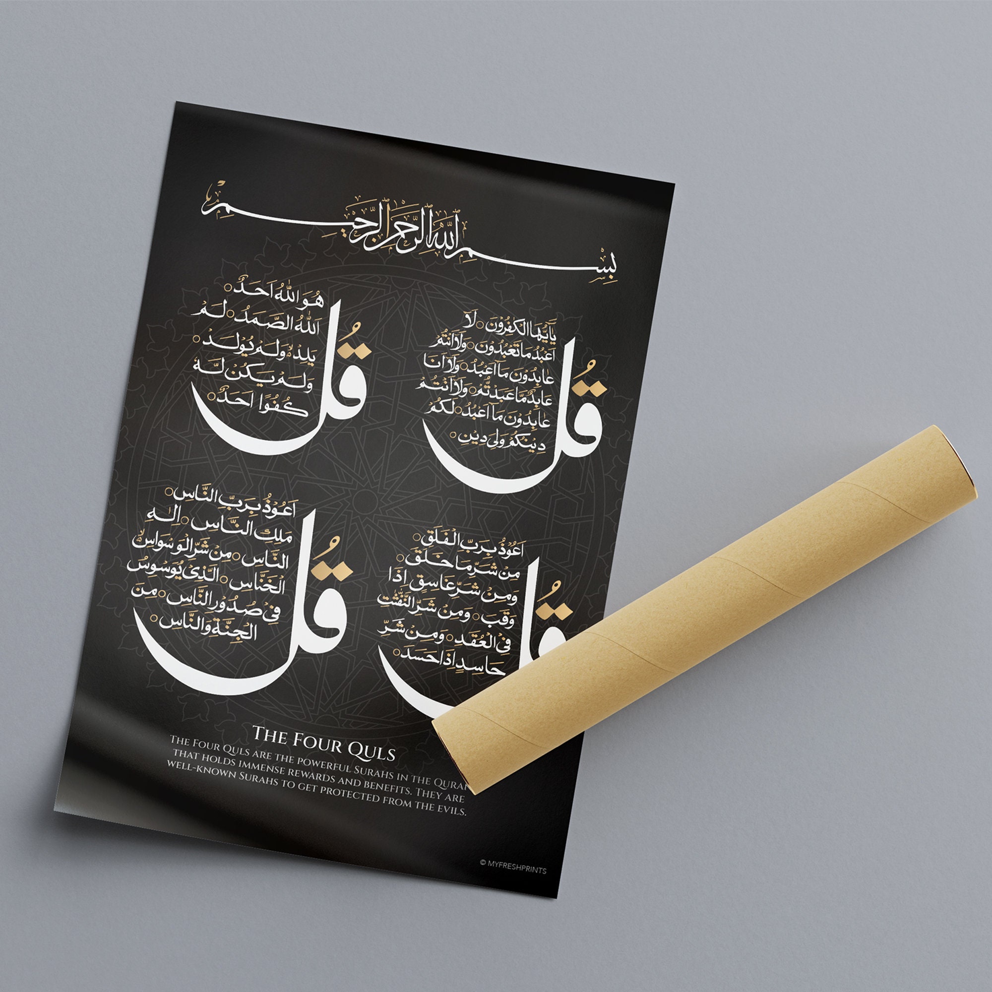 The Four Quls Arabic Calligraphy Poster - Etsy