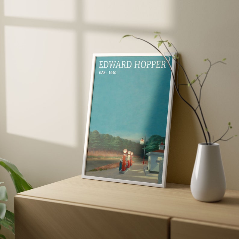 Edward Hopper Poster Gas Vintage Print High Quality Poster American ...