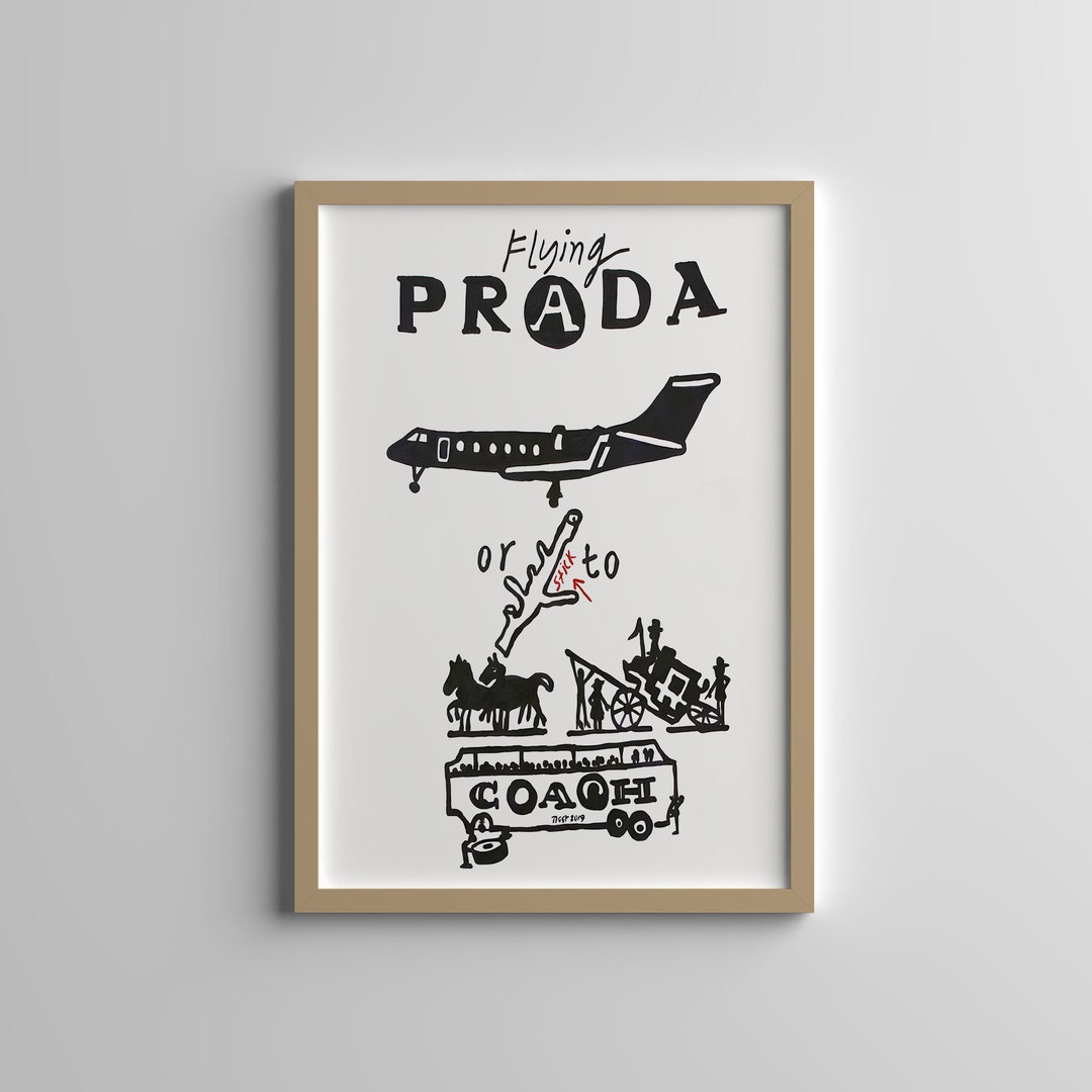 Flying Prada or Stick to Coach Vintage Print Living Room Decor Tiggy ...