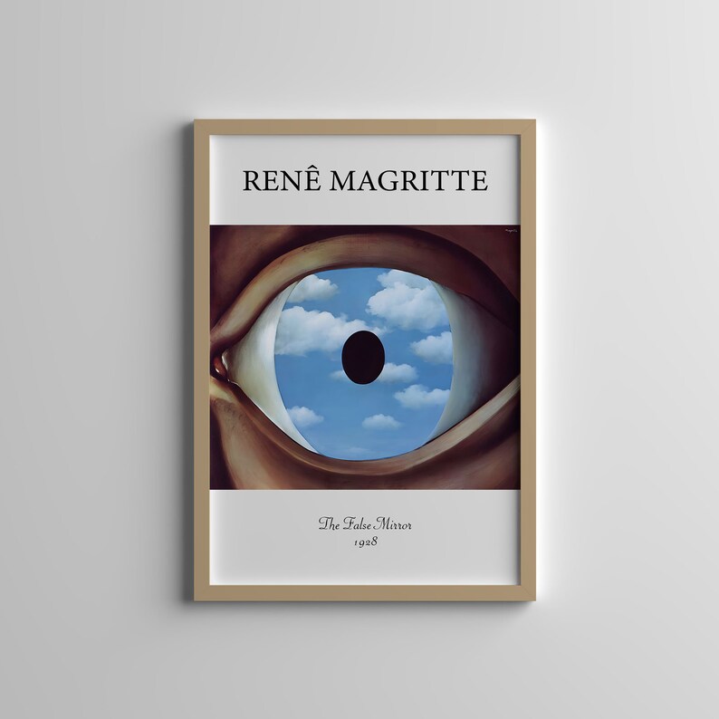 Rene Magritte Art the False Mirror Surreal Wall Art High Quality Poster ...