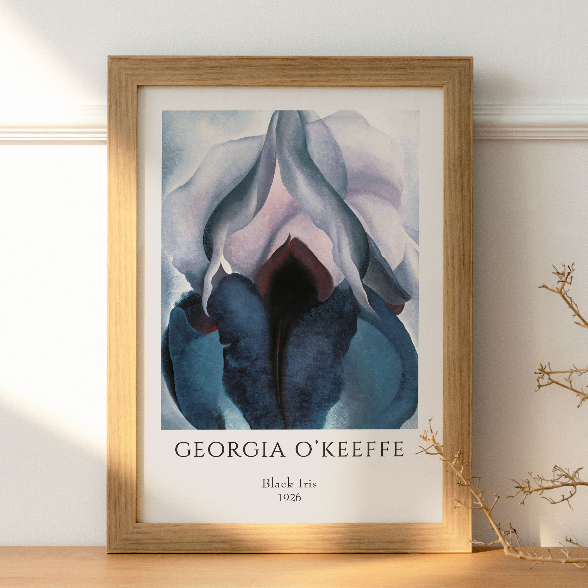 Georgia O'keeffe Wall Art Black Iris Home Wall Decor Modern Wall Art ...